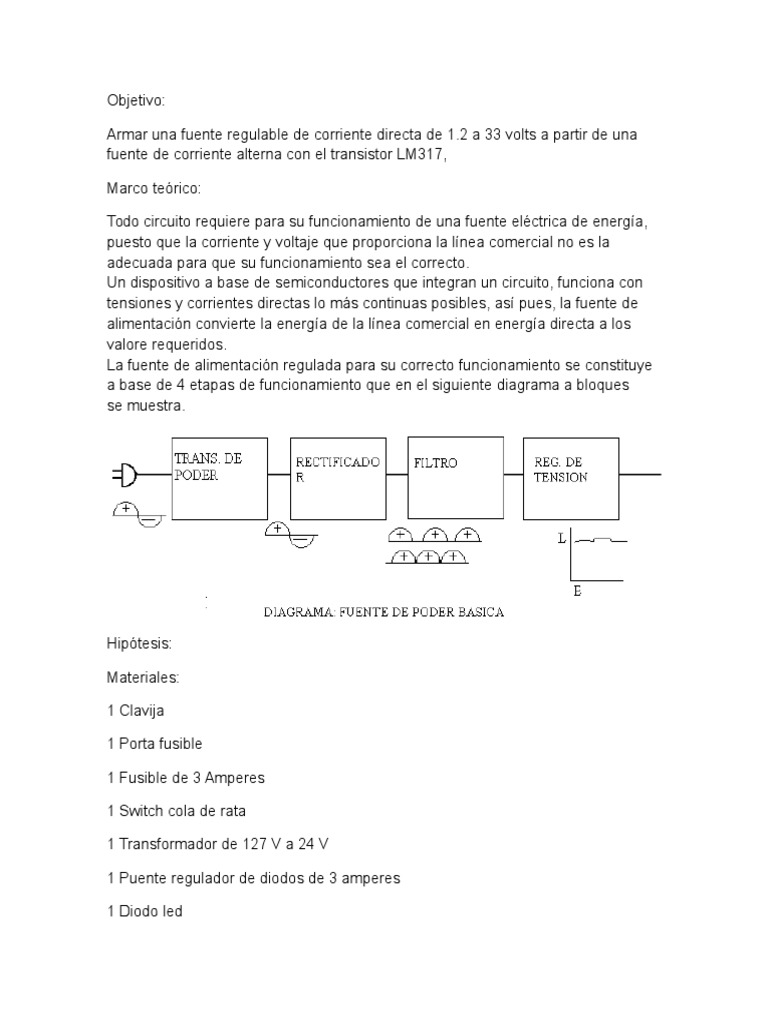 Reporte de Un Regulador de Voltaje | PDF | Rectificador | Transformador