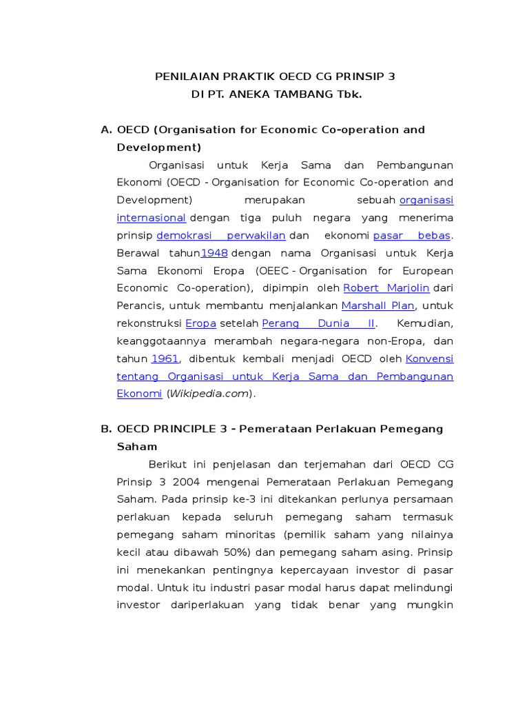Oecd Principle 3 | PDF