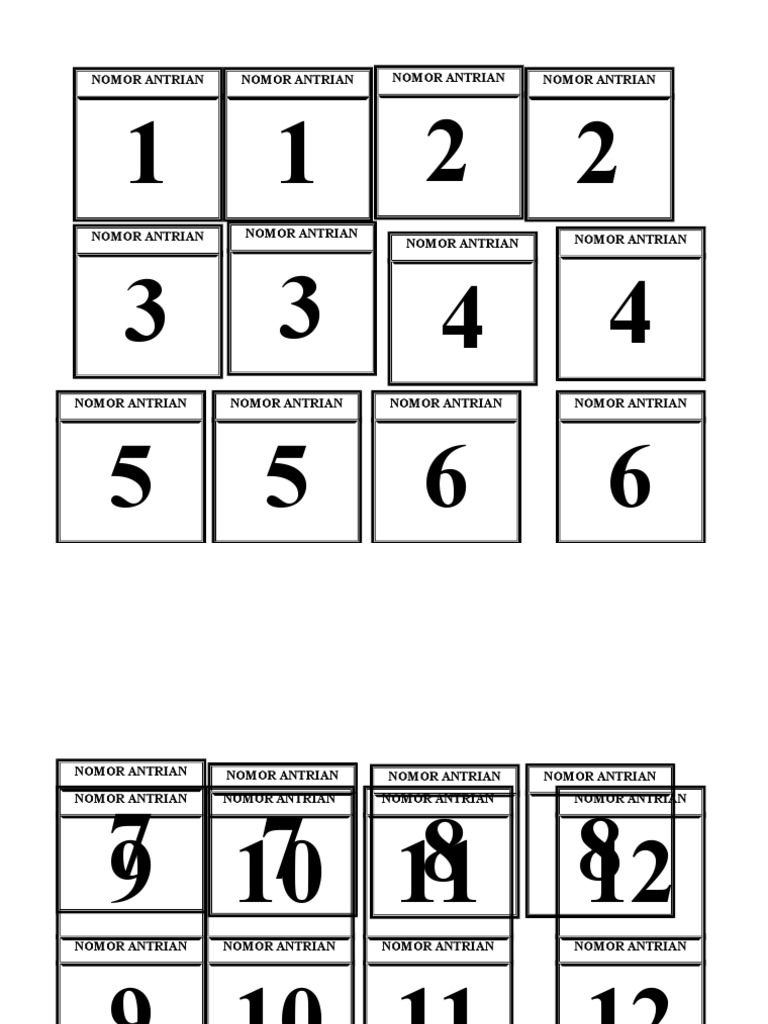 Nomor Antrian | PDF