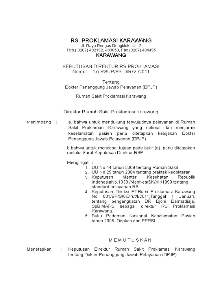 Panduan Operasional DPJP | PDF