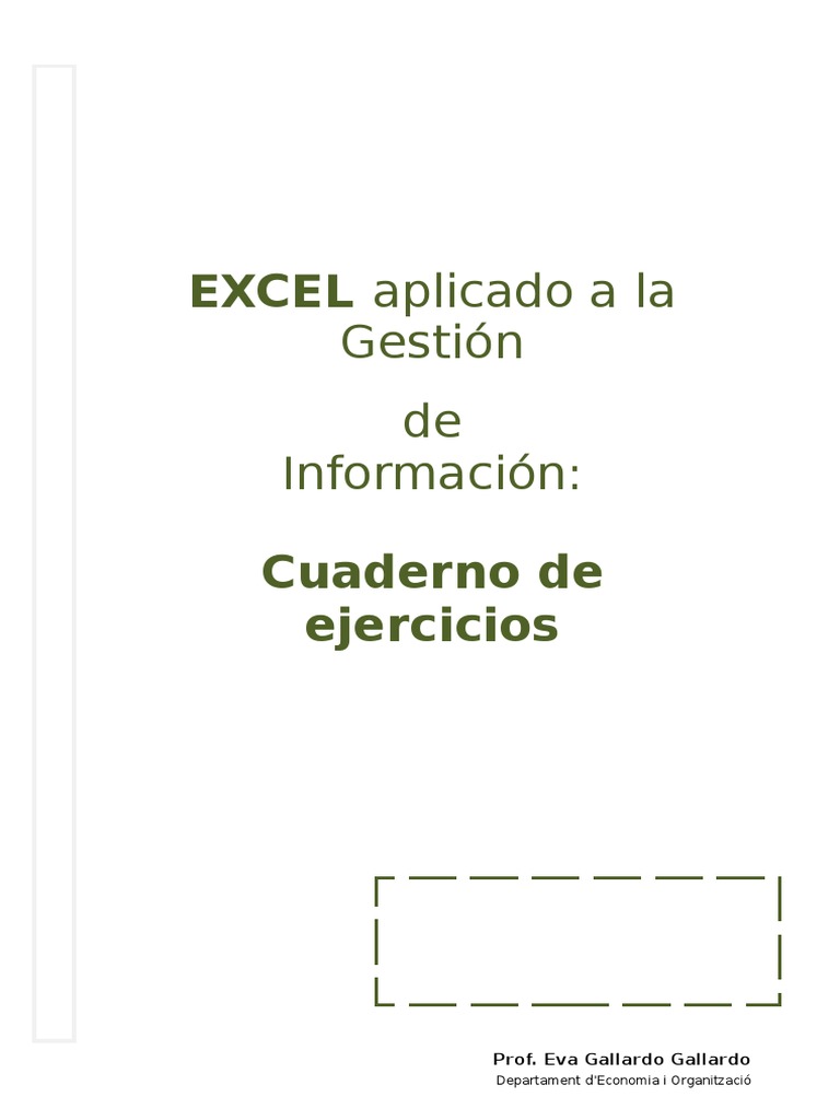 Excel Cuaderno | Descargar gratis PDF | Microsoft Excel | Tabla (base ...