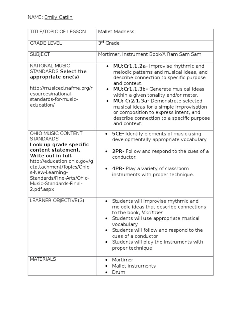 3rd Grade Lesson Plan | PDF | Lesson Plan | Cognition