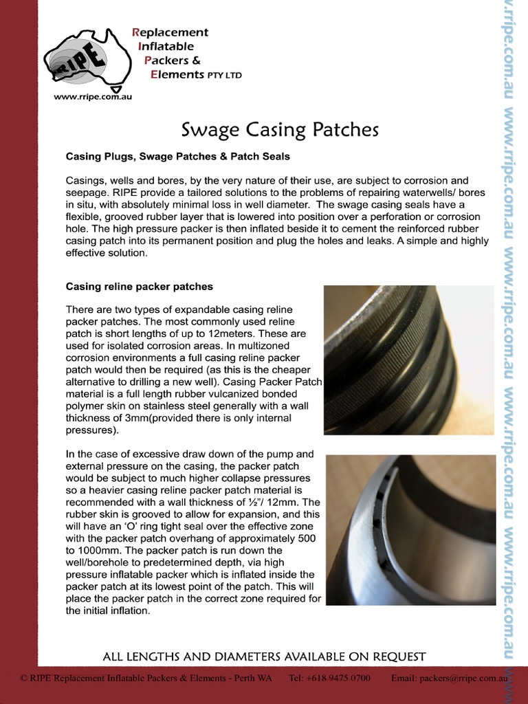 Swage Casing Patches | PDF