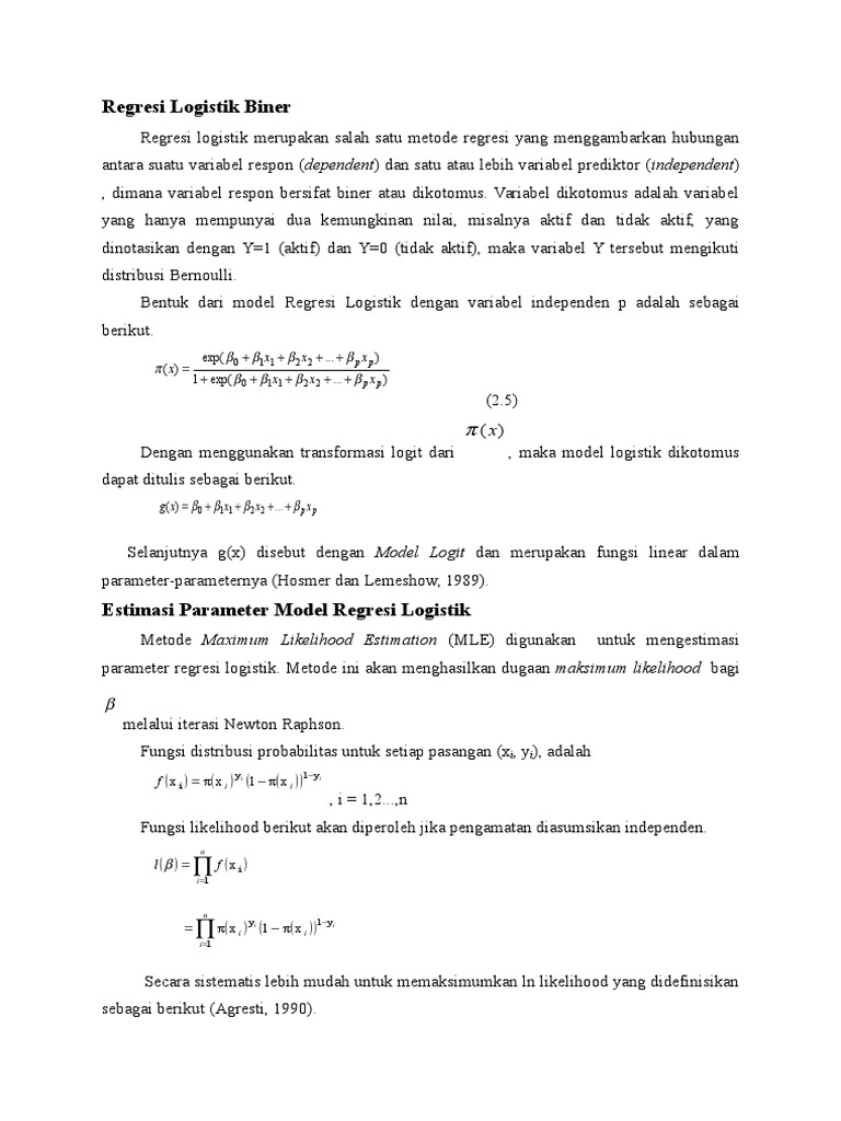 Regresi Logistik Biner | PDF