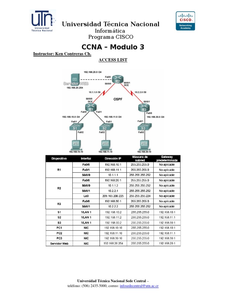 Tarea 10 Practica Acl | PDF | Dirección IP | Enrutador (Computación)