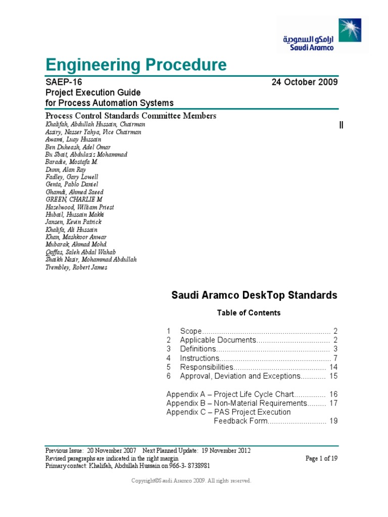 Saep 16 | PDF | Specification (Technical Standard) | Automation
