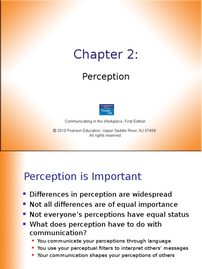 Chapter 2 Perception | PDF | Self Concept | Perception