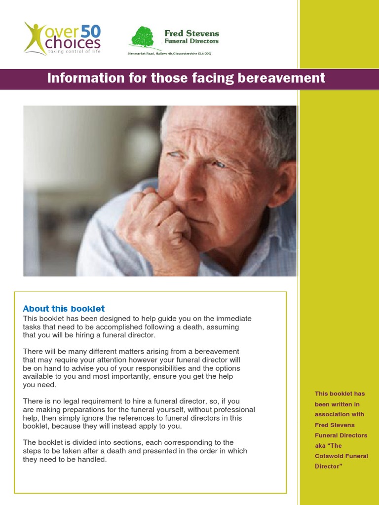 Information For Those Facing Bereavement | Download Free PDF | Funeral ...