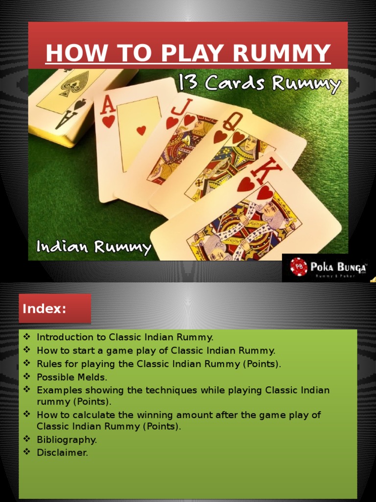 How To Play Classic Indian Rummy | PDF | Rummy | Playing Cards