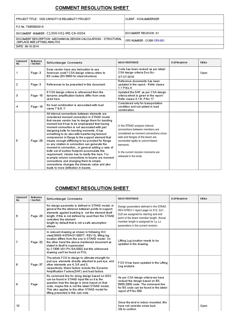 Crs For Strcutural Calculation | PDF | Beam (Structure) | Buckling