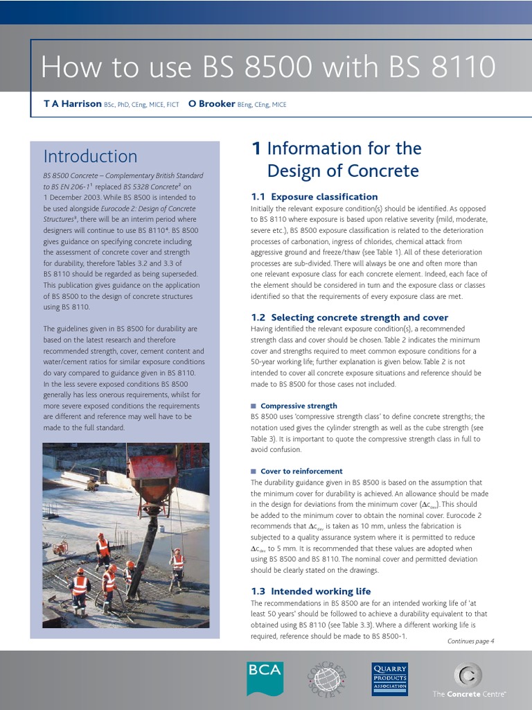 How to Use BS8500 With BS8110 | Concrete | Reinforced Concrete