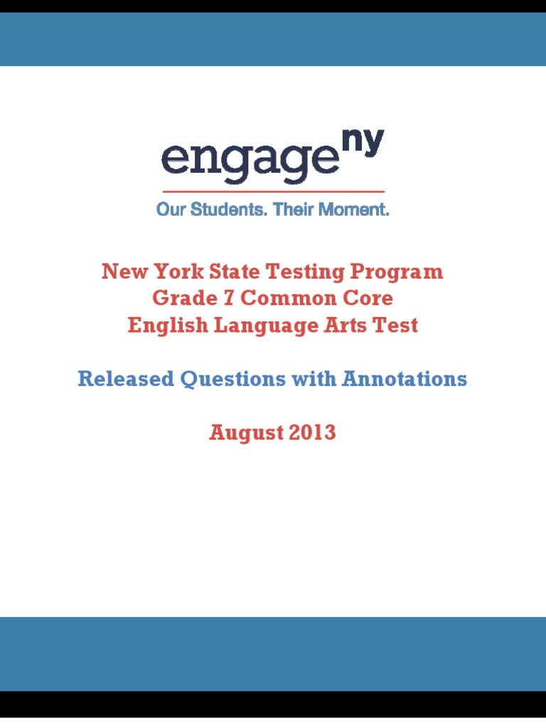 2013 Ela Grade 7 Sample Annotated Items | PDF | Multiple Choice ...