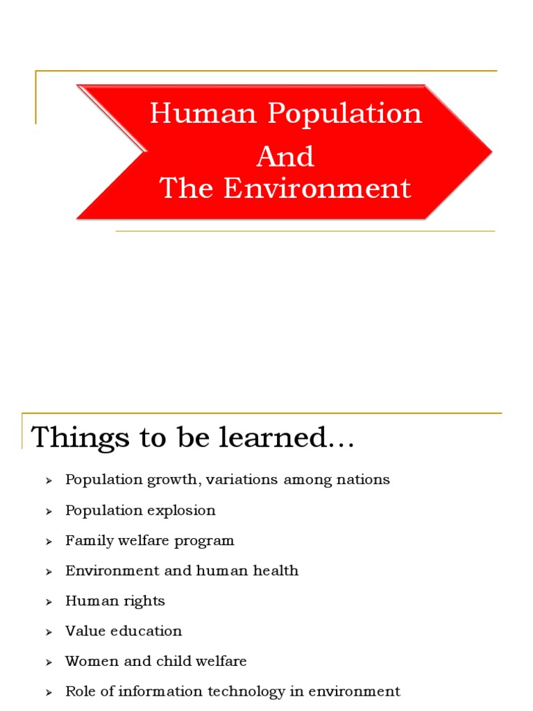 7 Human Population and The Environment | PDF | Human Overpopulation ...