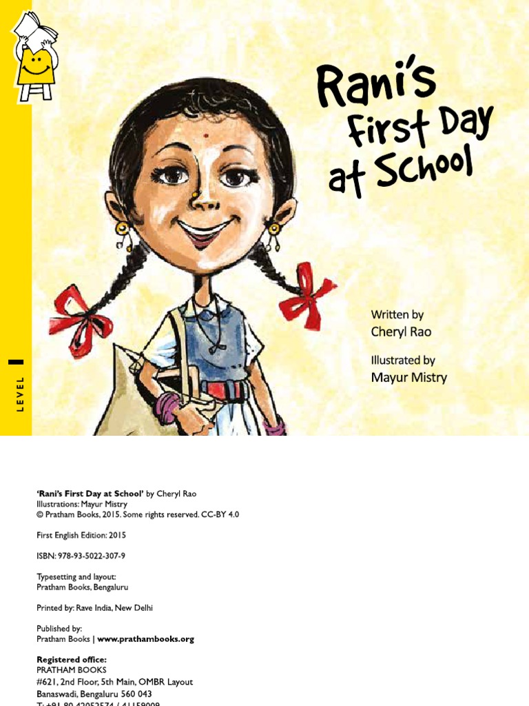Rani's First Day at School: English | PDF