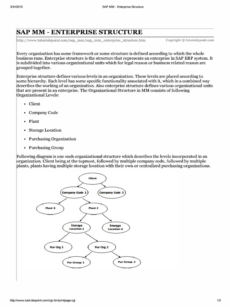 03 SAP MM - Enterprise Structure PDF | PDF