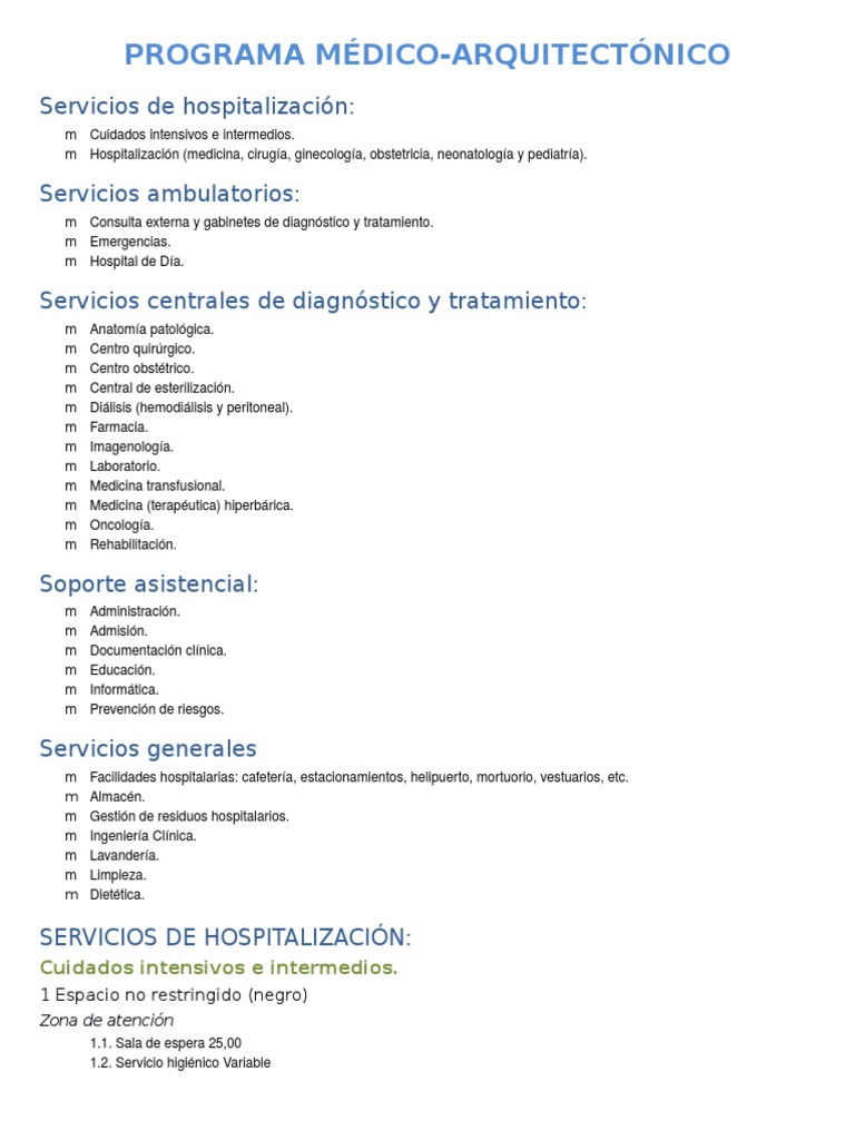 Programa Médico | PDF | Hospital | Ciencias de la Salud