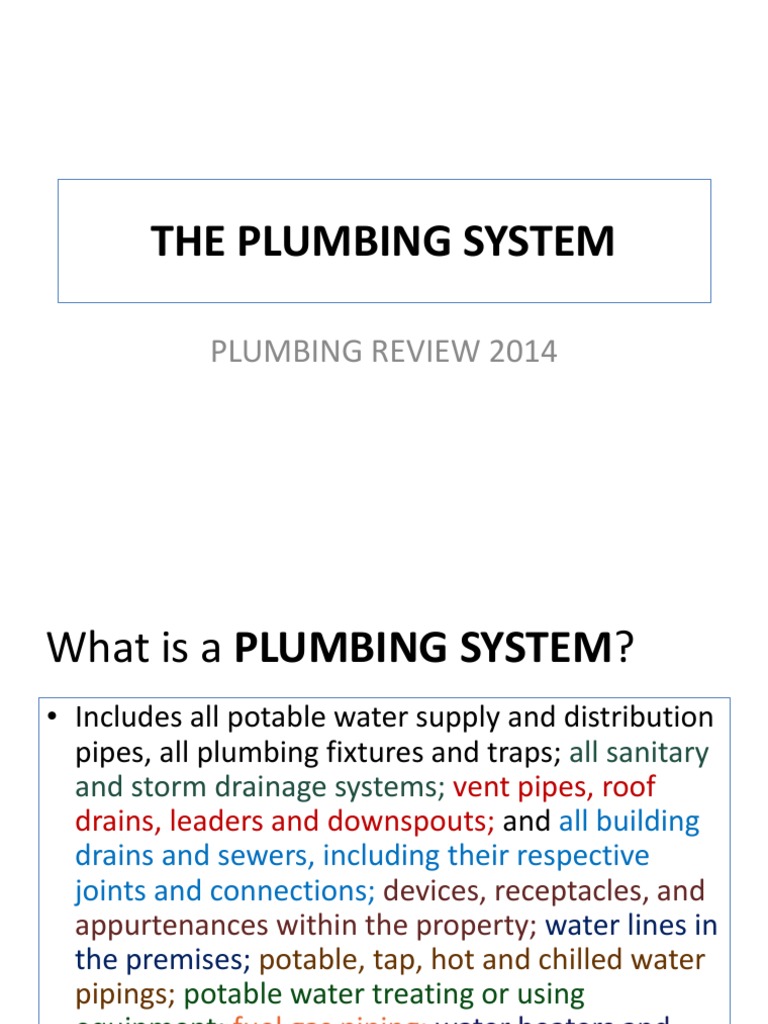 Overview of Plumbing Systems | PDF | Plumbing | Sanitary Sewer