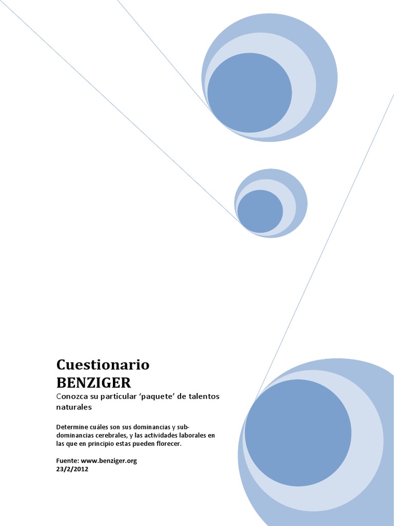 Test de Benziger | PDF