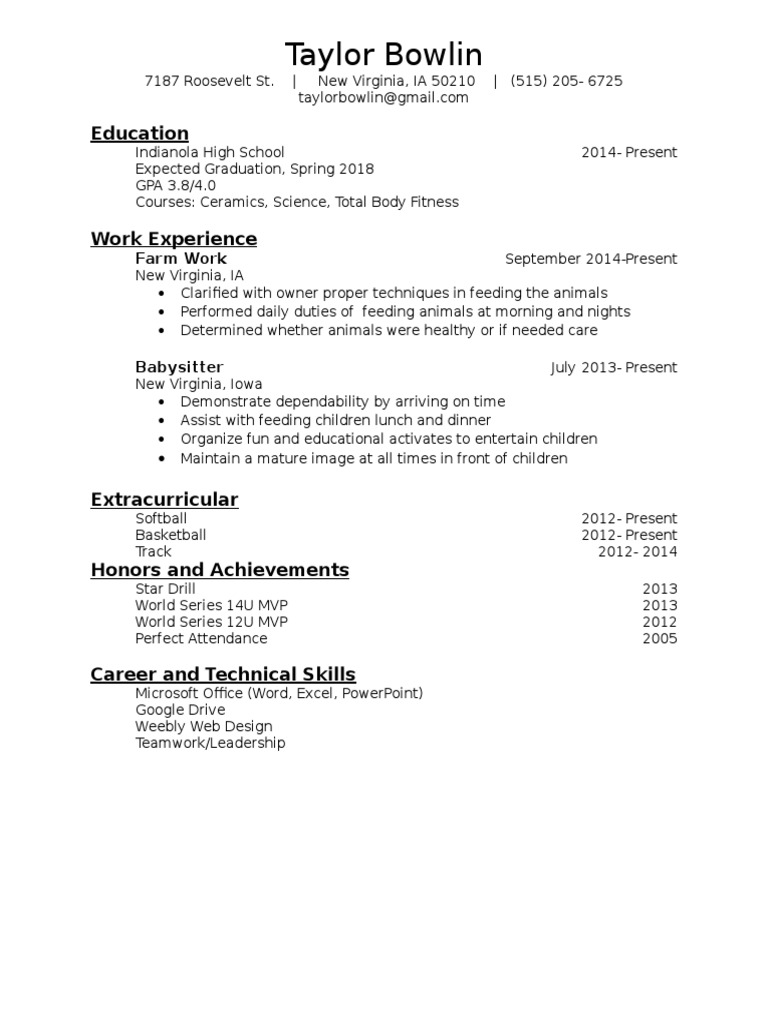Resume1 - TB | PDF | Career & Growth | Self-Improvement