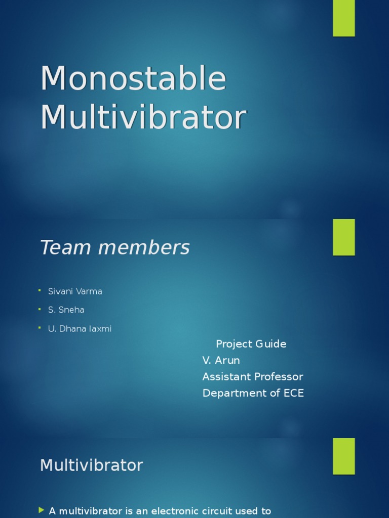 Monostable Multivibrator Overview | PDF | Electronic Design | Analog Circuits
