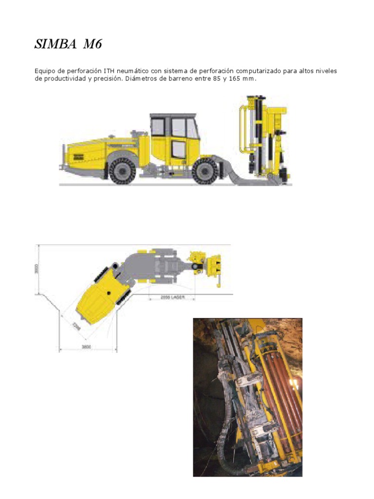 Simba M6: Perforadora ITH Neumática | PDF | Hogar, jardinería y ...