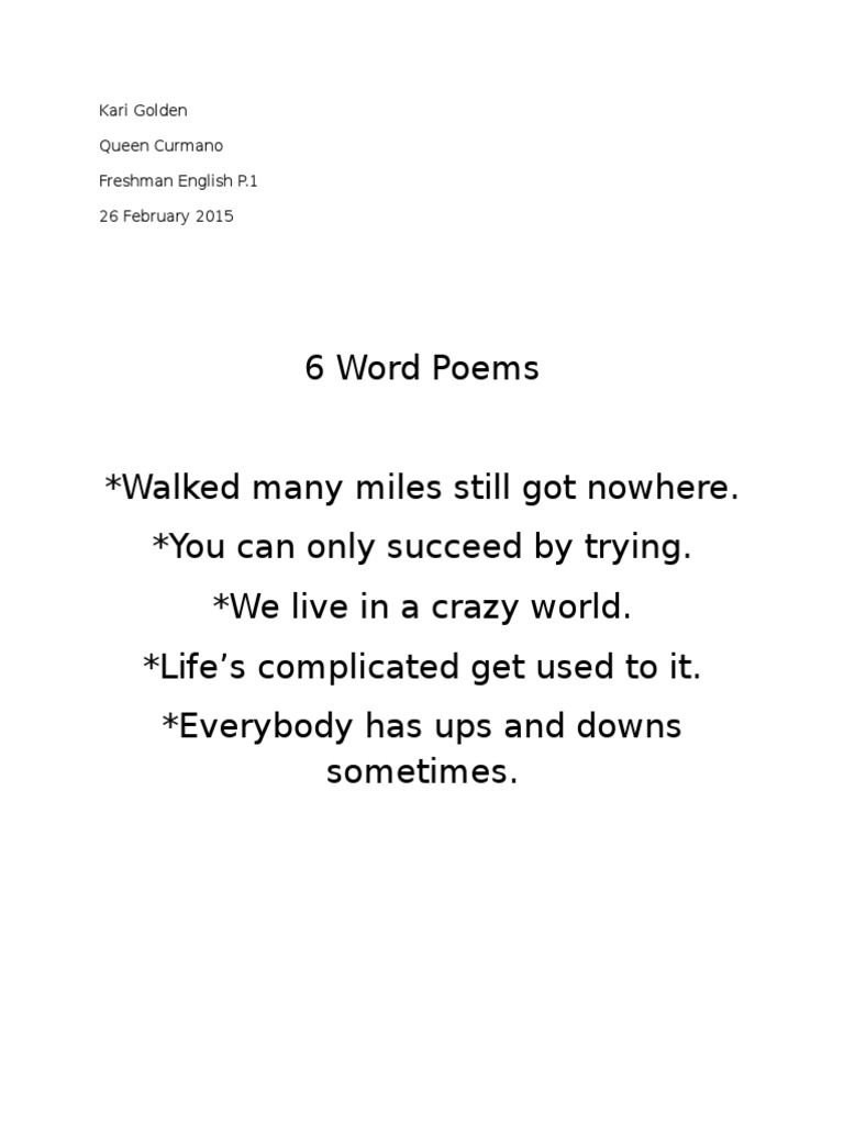6 Word | PDF
