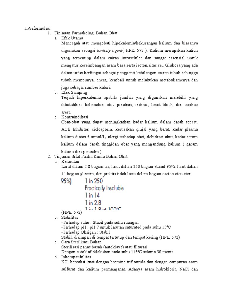 Laporan Praktikum Sediaan Steril Infus KCL | PDF