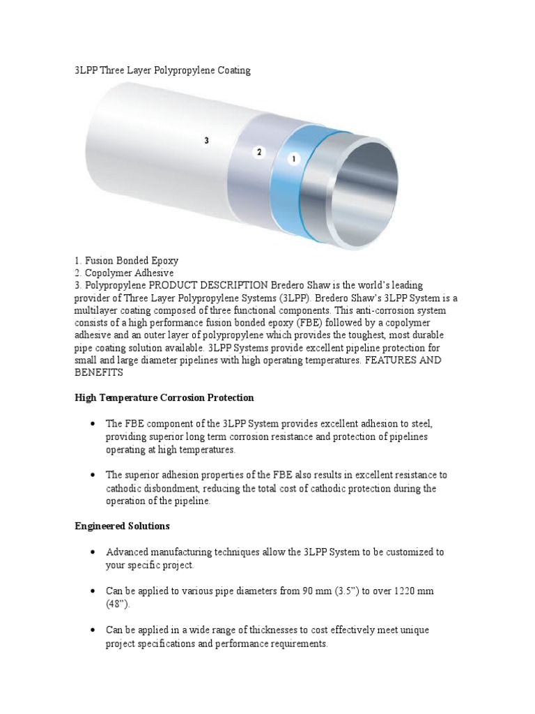 3LPP Three Layer Polypropylene Coating | Epoxy | Building Materials
