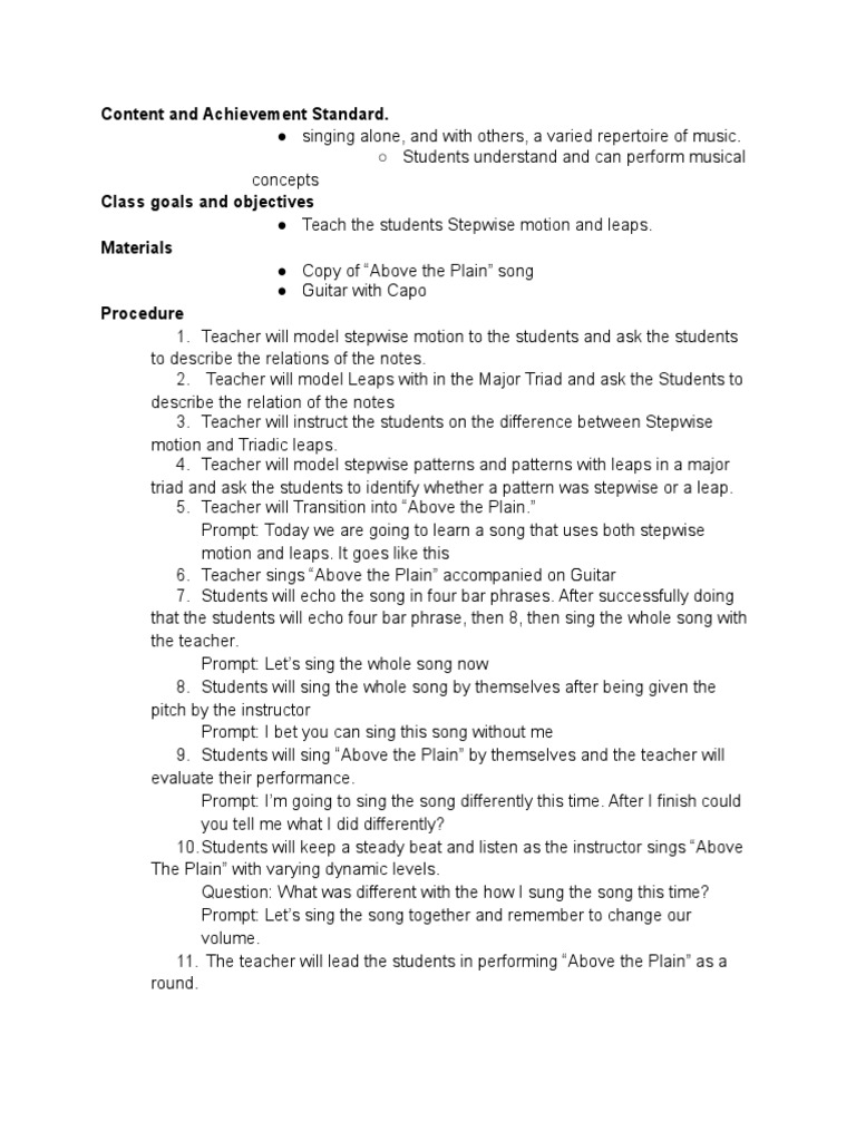Teaching Stepwise Motion in Music | PDF | Foreign Language Studies