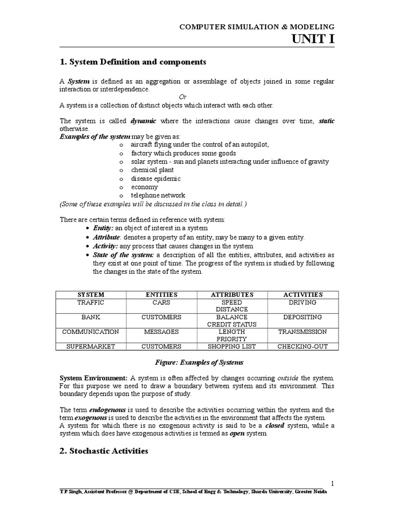 Unit I: System Definition and Components | PDF | Conceptual Model ...