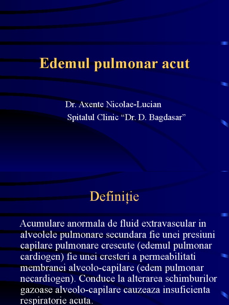 Edemul Pulmonar Acut | PDF
