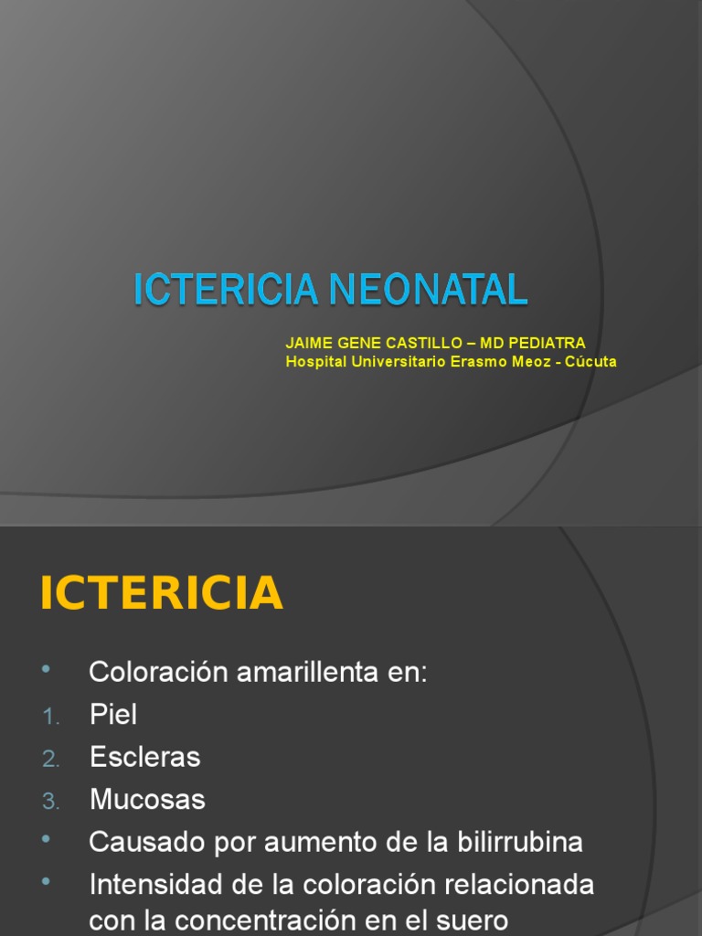 Ictericia Neonatal | PDF | Especialidades Medicas | Medicina CLINICA