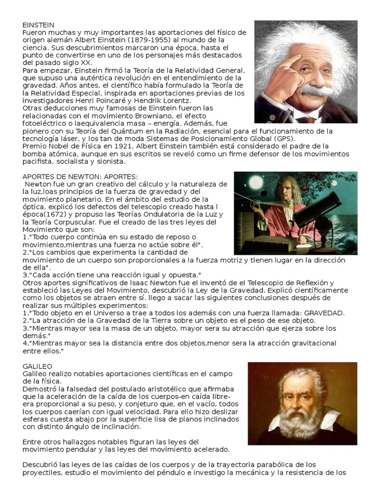 Cientifos | PDF | Albert Einstein | Gravedad