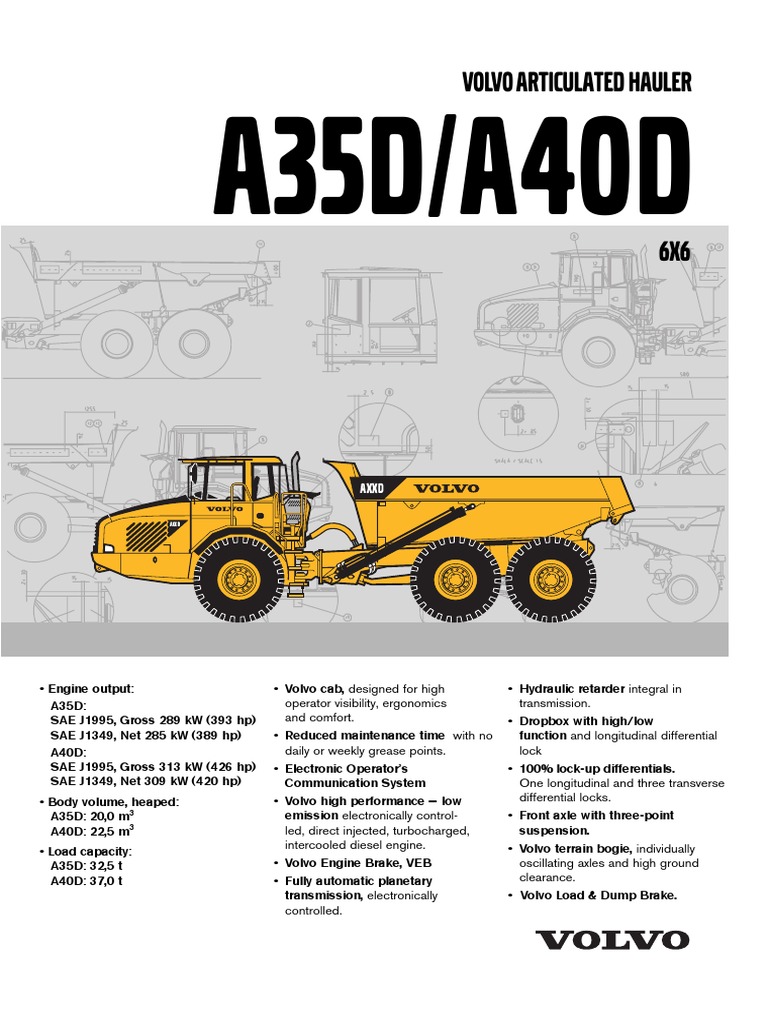 Volvo Adt A35d & A40d | PDF