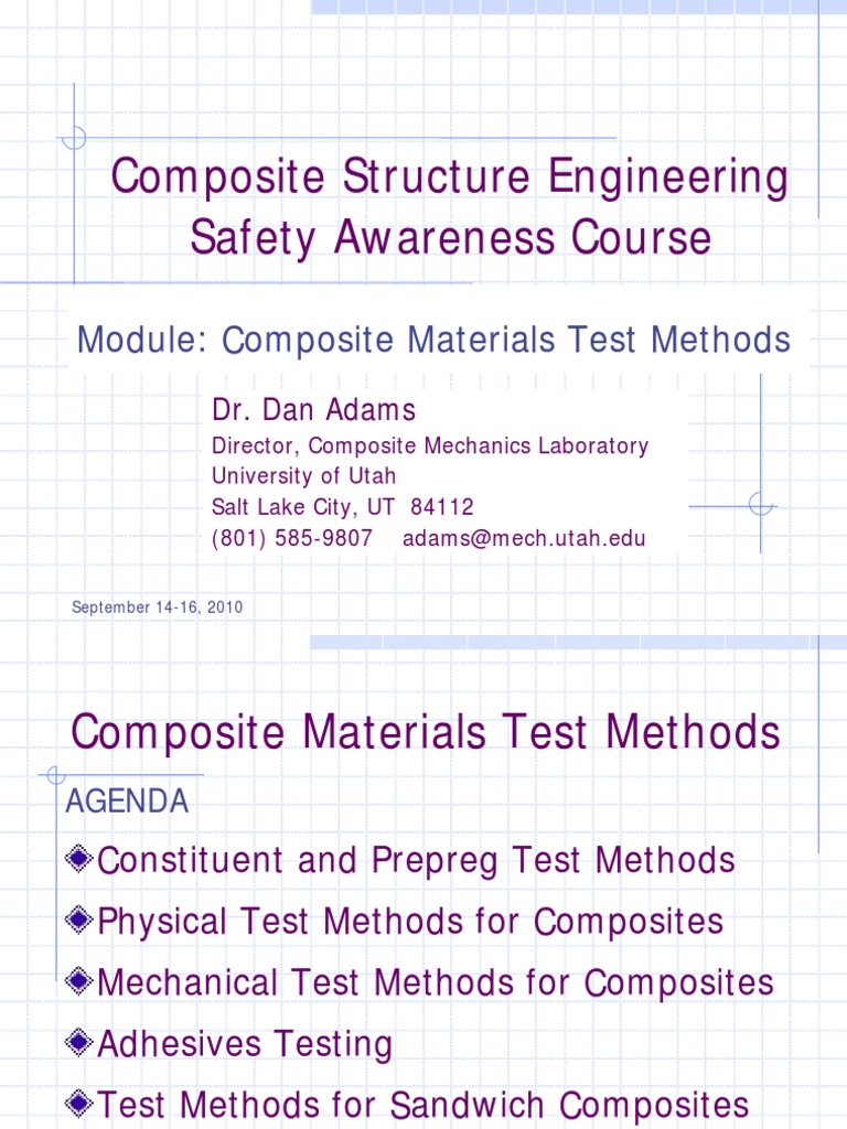 Composite Materials Test Methods - Danadams - BASEAR POR ESTE | PDF