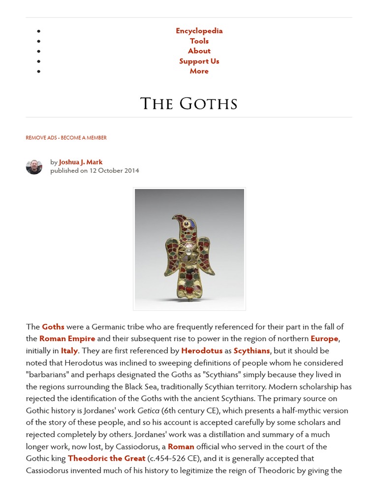 The Goths - Ancient History Encyclopedia PDF | PDF | Huns | Germanic ...