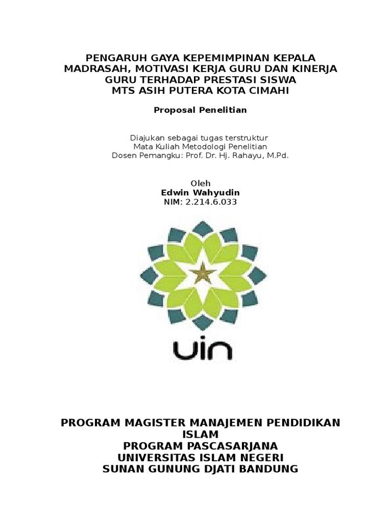 Proposal Penelitian Kuantitatif | PDF