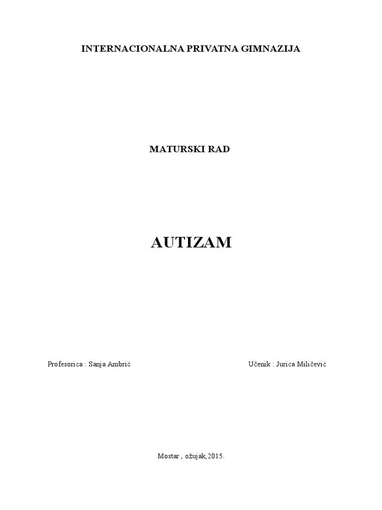 Autizam | PDF