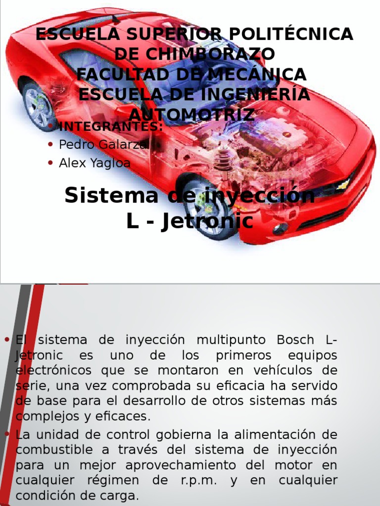 Sistema de Inyeccion L LH LE Jetronic | Ingeniería mecánica | Energía y ...