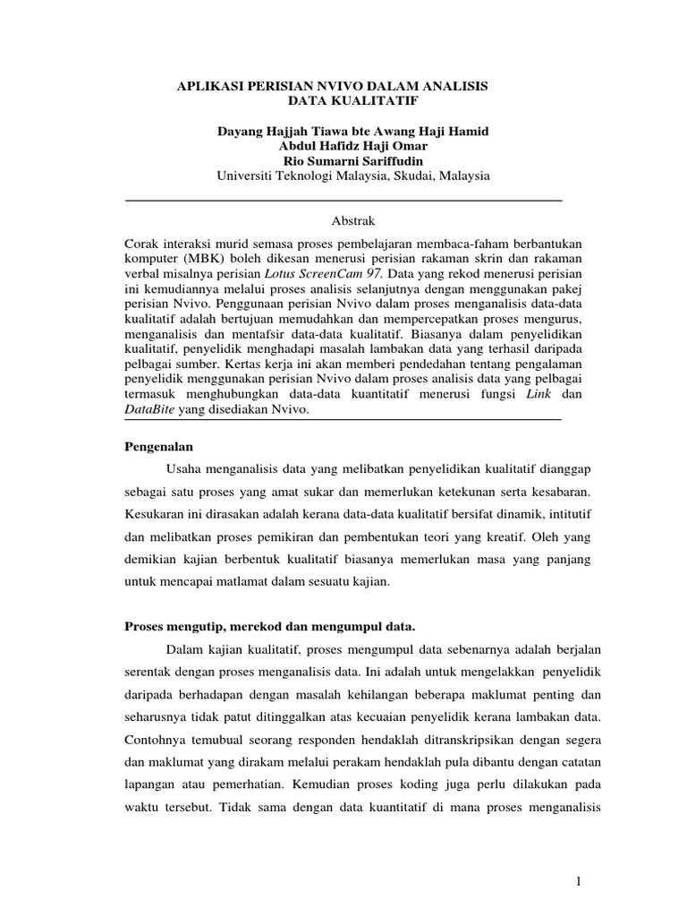 NVIVO | PDF