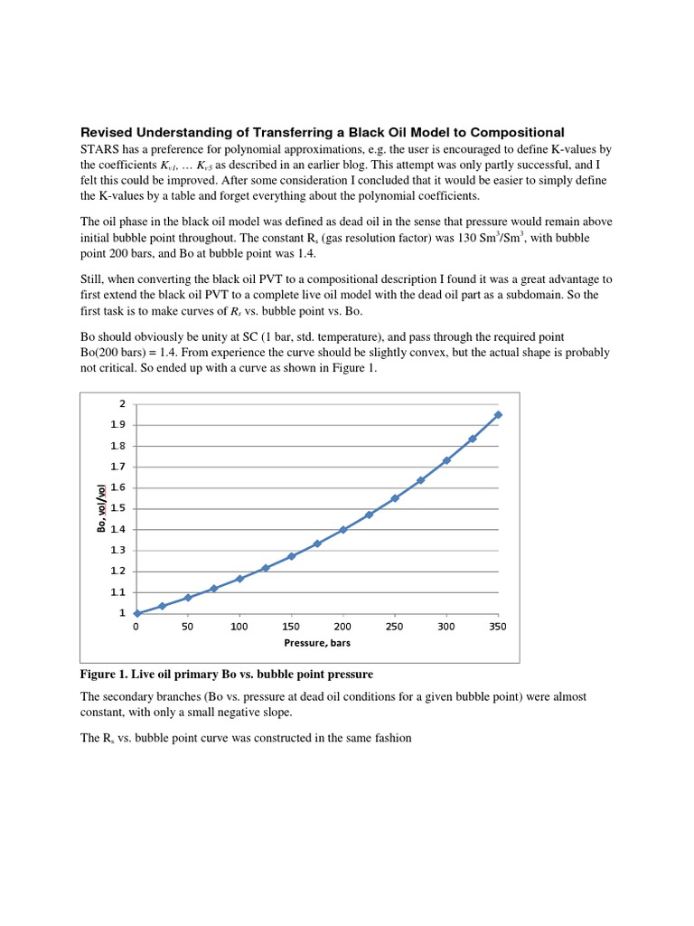 Revised Understanding of Transferring A Black Oil Model To ...
