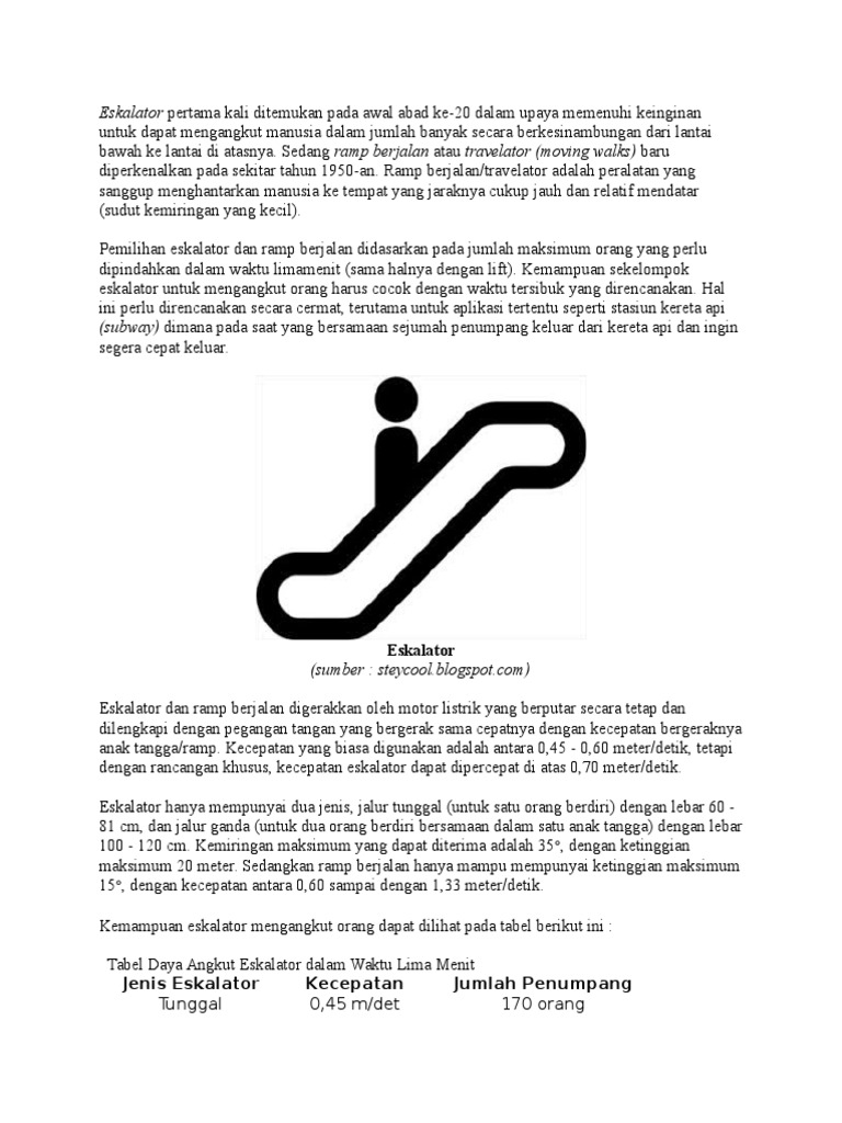 Eskalator | PDF