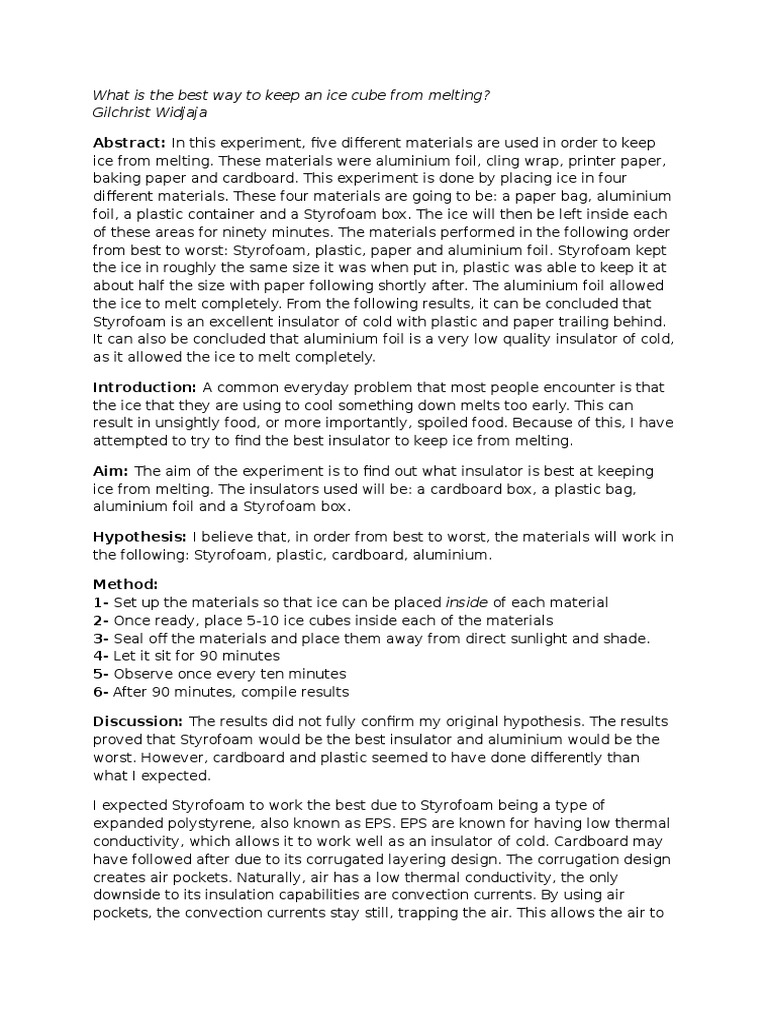SRP Science Report | PDF | Thermal Insulation | Polystyrene