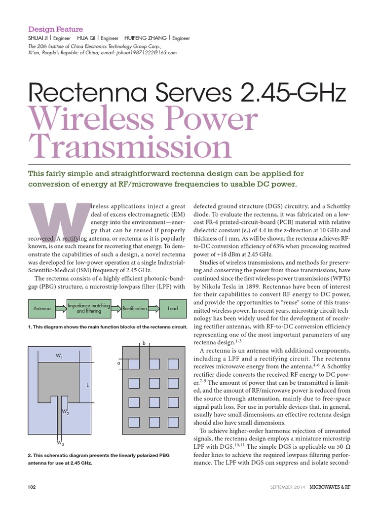 Rectenna | PDF | Rectifier | Antenna (Radio)