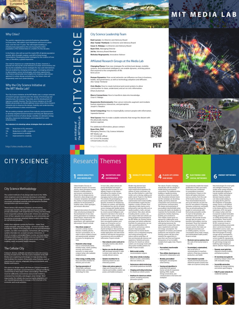 Mit Media Lab: Why Cities? | PDF | Distributed Generation | Science