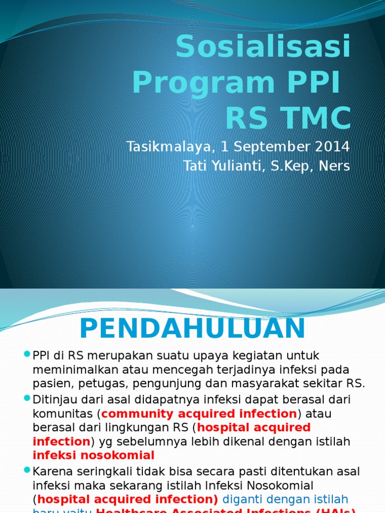 Sosialisasi Program PPI RS TMC | PDF | Kesehatan Holistik