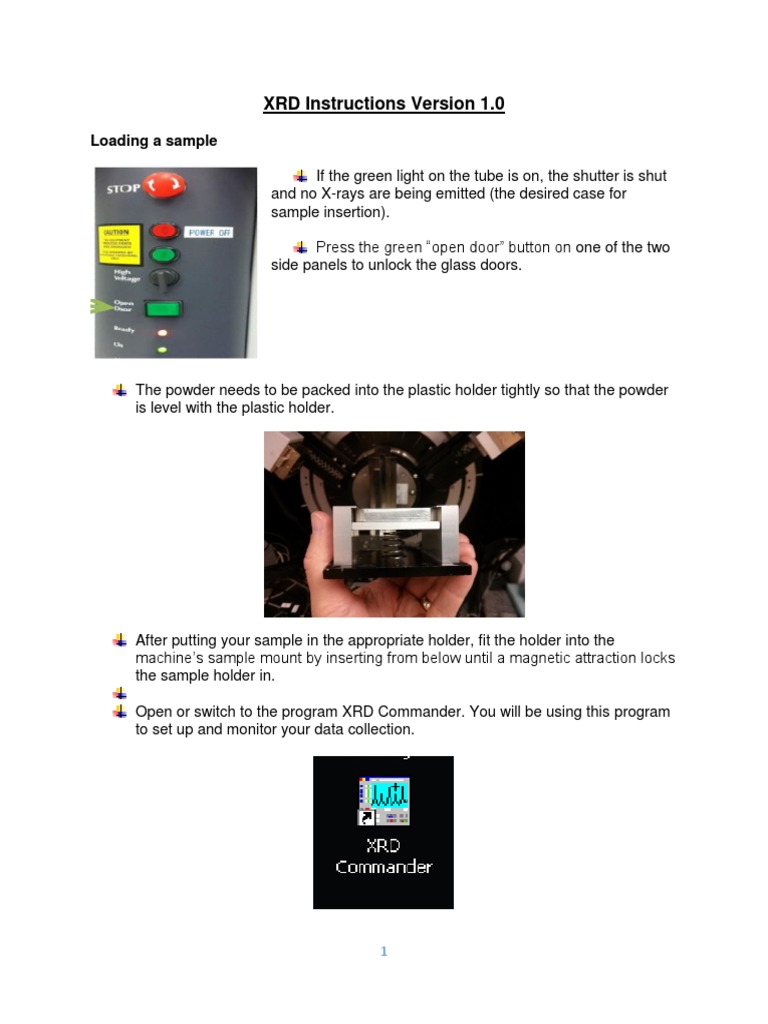 XRD Instructions | Download Free PDF | Raw Image Format | X Ray ...