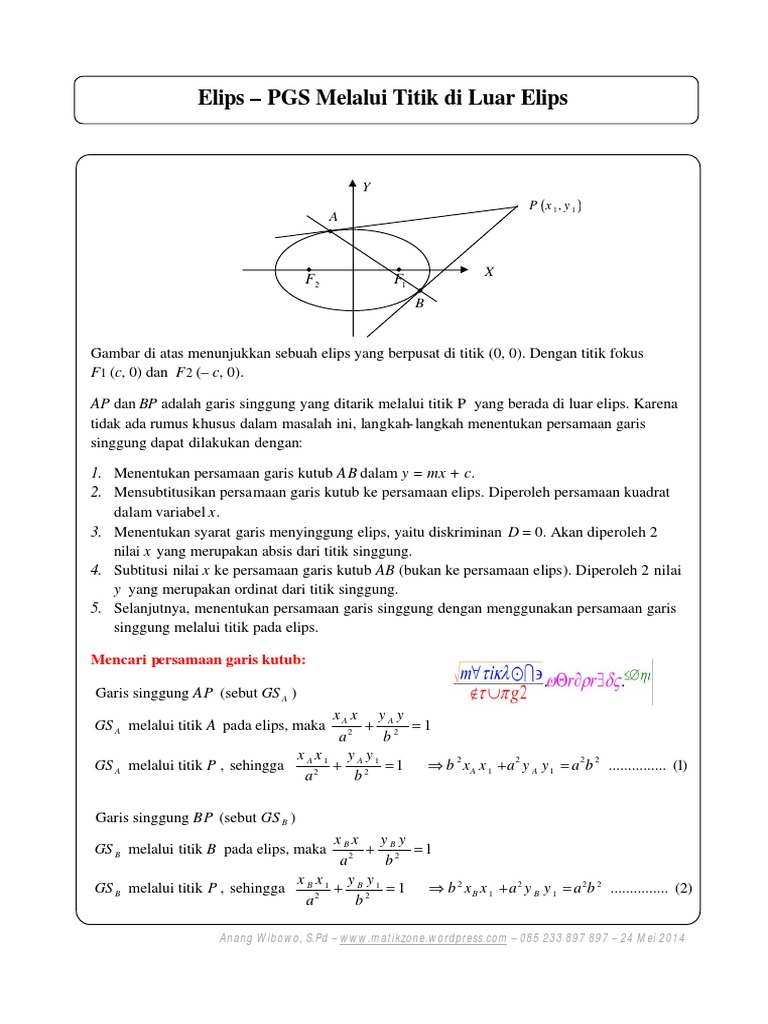 Elips Pgs MLL Titik Di Luar Elips | PDF
