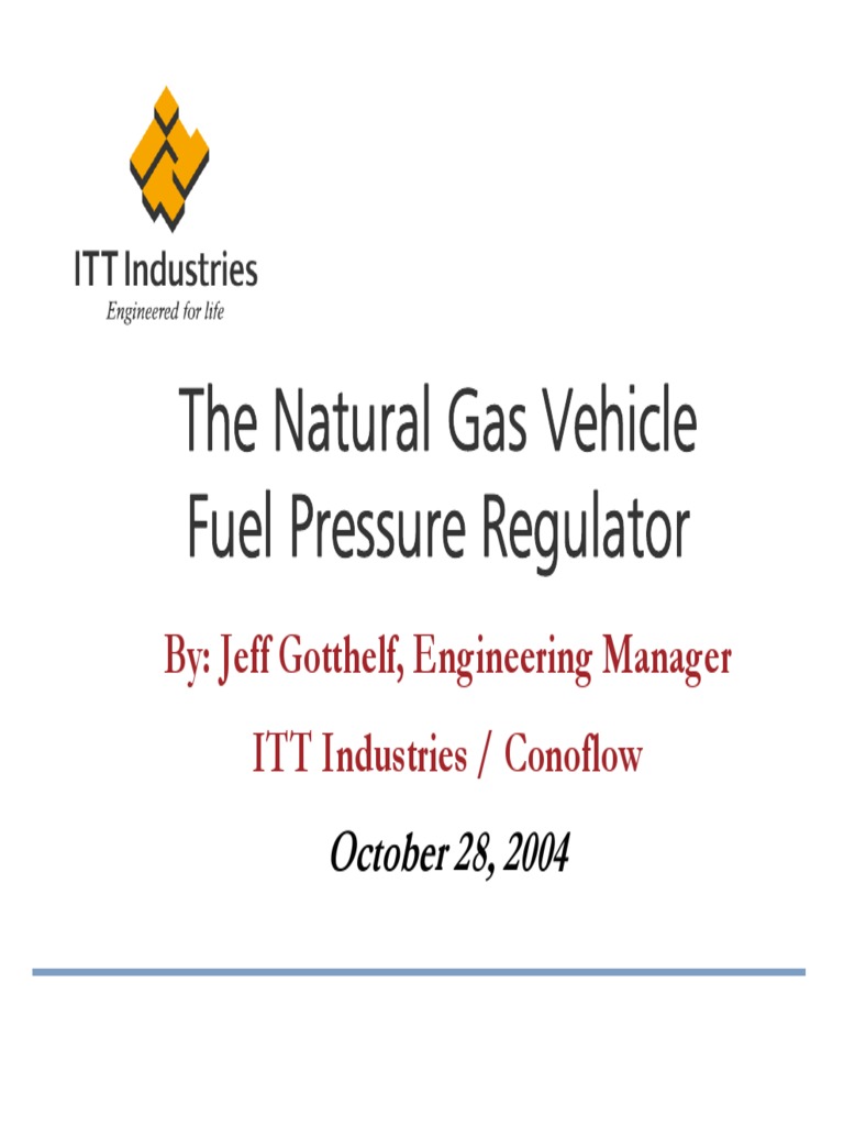 NGV Fuel Pressure Regulator | PDF | Building Engineering | Energy ...