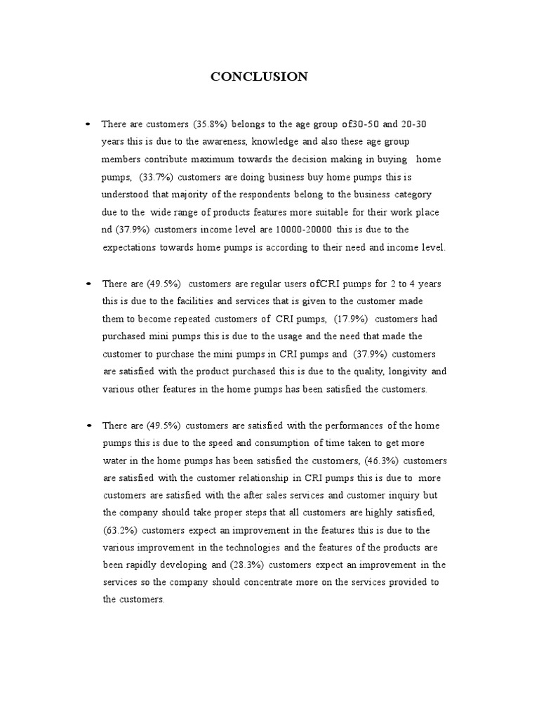 Conclusion | PDF | Marketing | Business